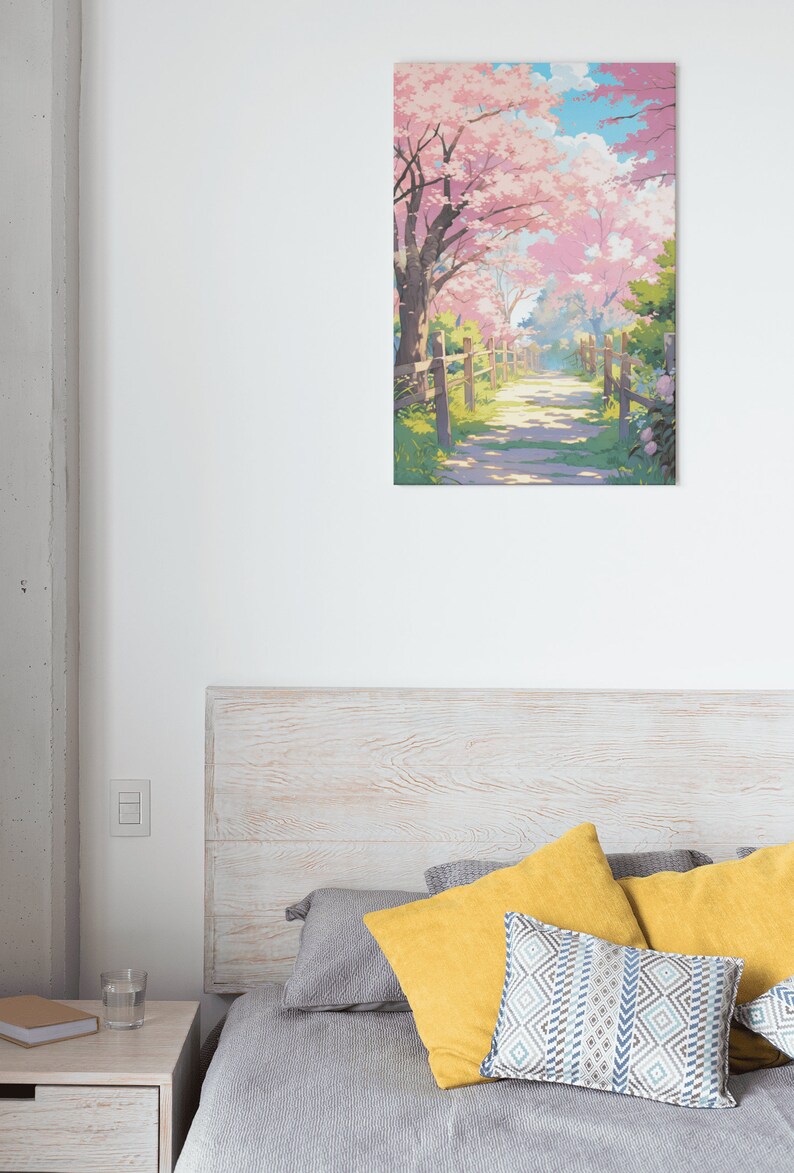 Anime Wall Art, Cherry Blossom Trees, Anime Background, Japanese Studio ...