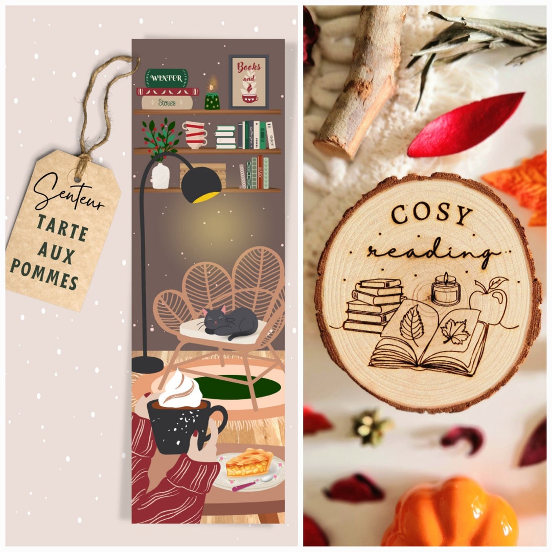 Cozy Set of Scented Bookmarks With Apple Pie and Log Scent - Etsy