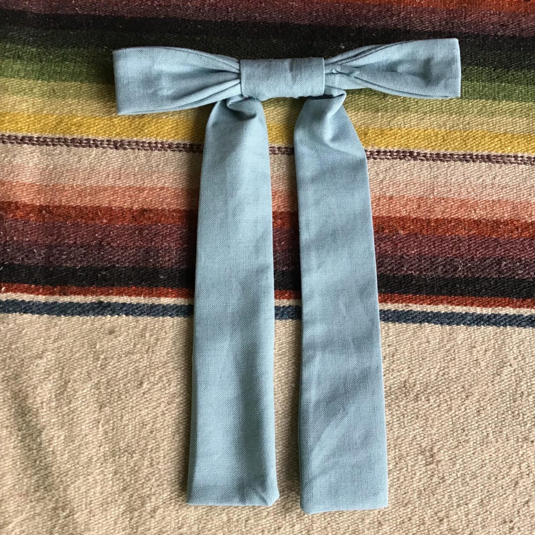 Powder Blue Cotton Kentucky Western Tie With Pin Attachment - Etsy