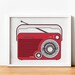 Printable Studebaker Radio Line Drawing | Red | 10x8 | Digital Download ...