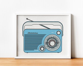 Printable Studebaker Radio Line Drawing | Red | 10x8 | Digital Download ...