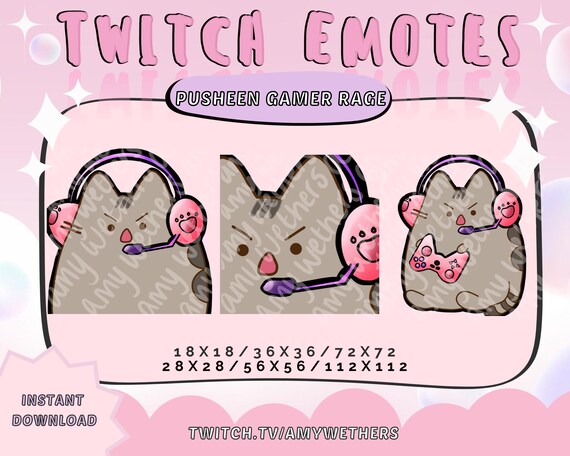 Gamer Kitty Rage Emote Emote for Twitch/discord/youtube - Etsy