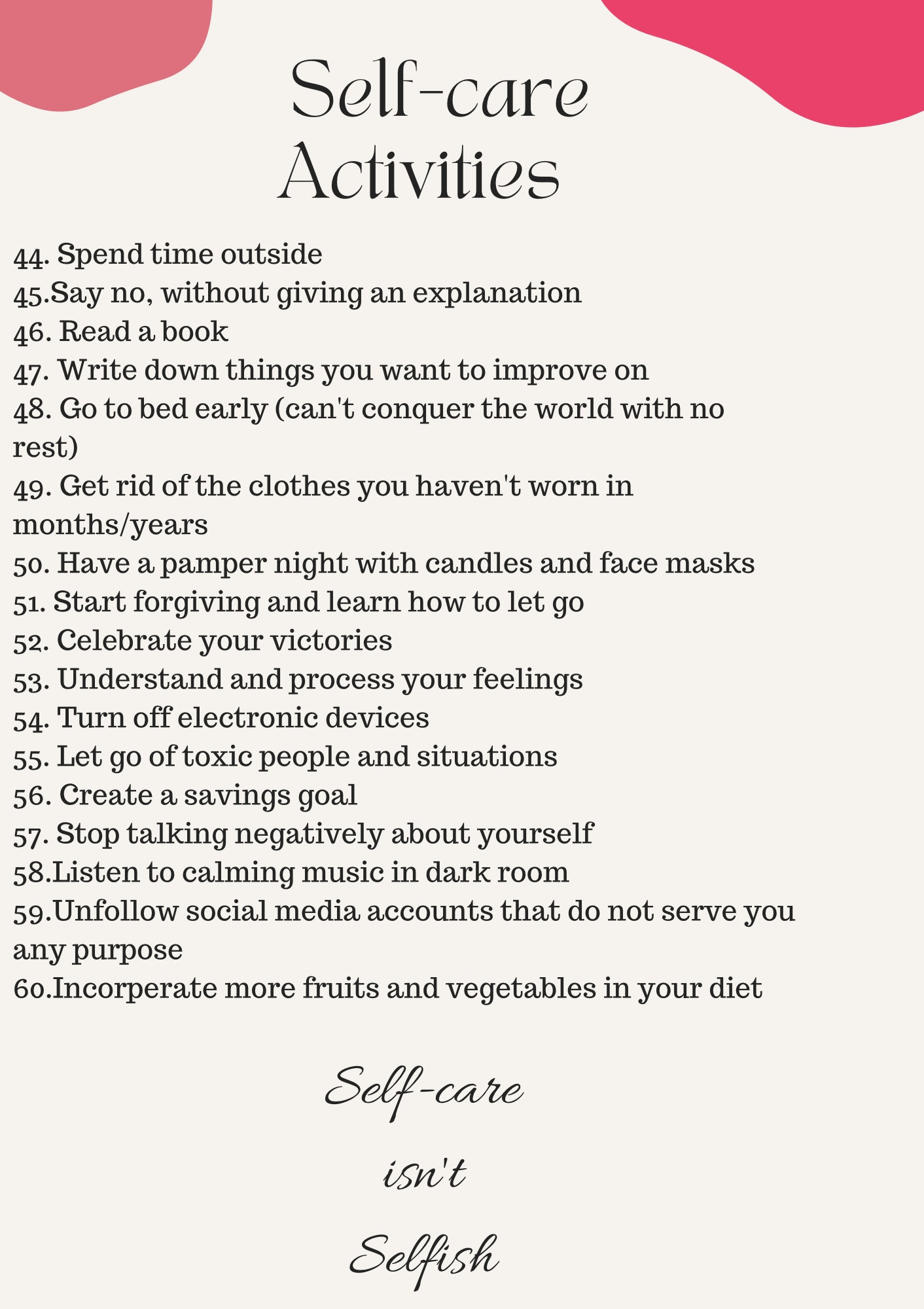 Girl, Put Yourself First! Printable Self-care Guide and Workbook - Etsy