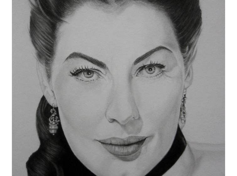Ava Gardner Pencil Drawing Fine Art Portrait Print Signed Fine - Etsy