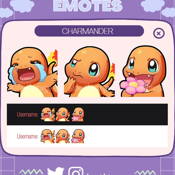 Animated Charmander Emote - Etsy