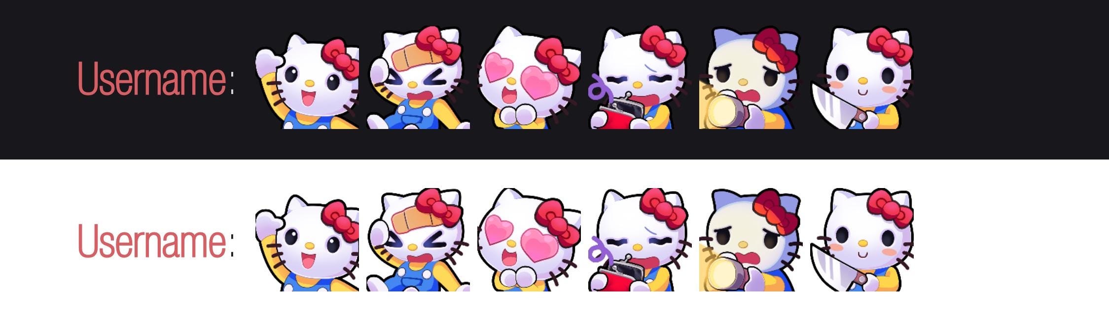 Kitty Emotes - Twitch | Discord Emotes Pack (6) || Cute Aesthetic ...