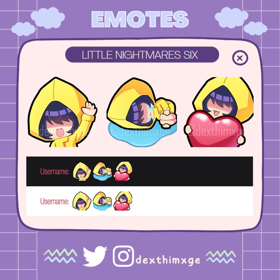 Nightmares Six Chibi Emotes - Twitch | Discord Emotes Pack (3) || Cute ...