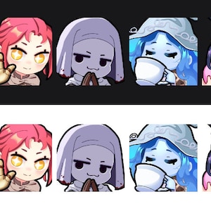 Elden Ring Emotes - Twitch | Discord Emotes Pack (6) || Cute Aesthetic ...