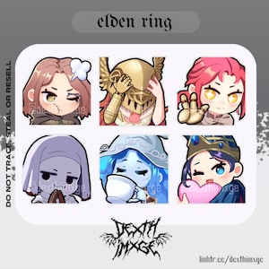 Elden Ring Emotes - Twitch | Discord Emotes Pack (6) || Cute Aesthetic ...