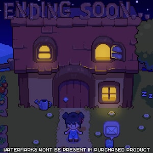 1 X Animated Pixel Art Twitch Stream Screen | Cozy Ending Soon Screen ...