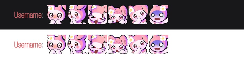 Melody Emotes - Twitch | Discord Emotes Pack (6) || Cute Aesthetic ...