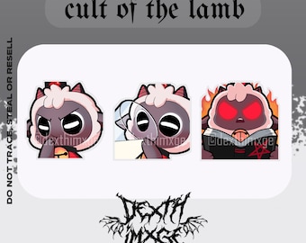 Cult of the Lamb Emotes, Lamb Emotes, Twitch Emote, Cute Animal Emotes ...