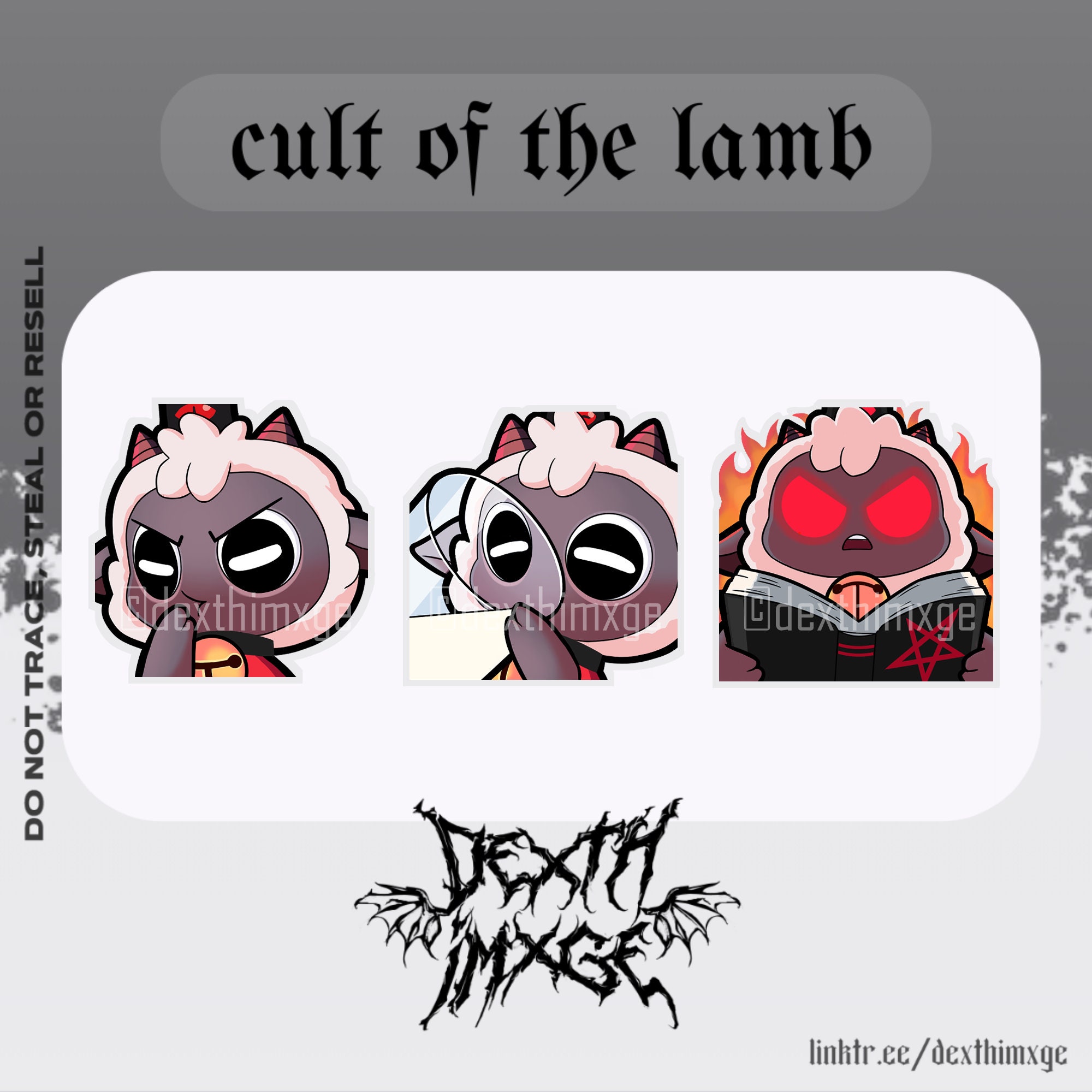 Cult of the Lamb Emotes - Twitch | Discord Emotes Pack (3) || Cute ...