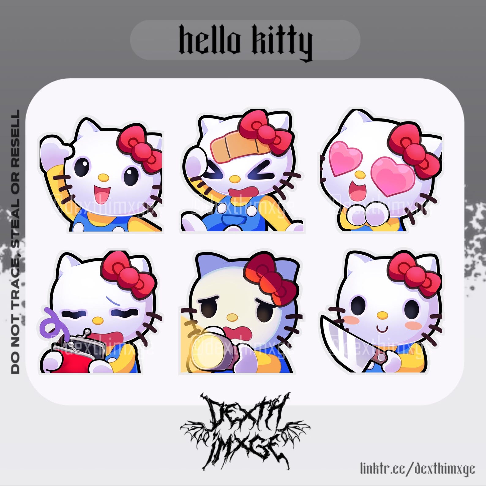 Kitty Emotes - Twitch | Discord Emotes Pack (6) || Cute Aesthetic ...
