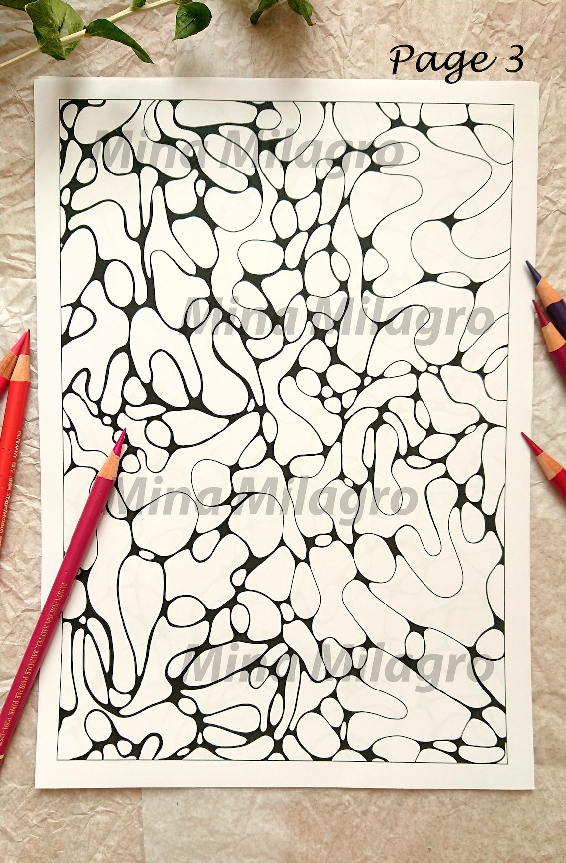 Colouring Pages Adult Coloring Pages Abstract Pattern - Etsy