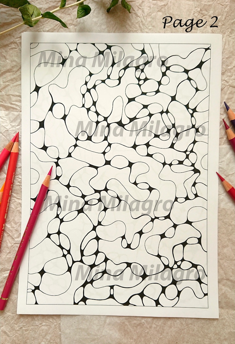 Colouring Pages Adult Coloring Pages Abstract Pattern - Etsy