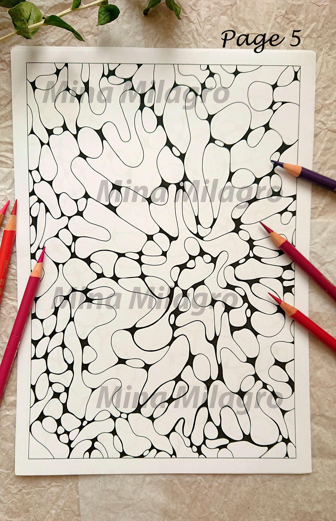 Colouring Pages Adult Coloring Pages Abstract Pattern - Etsy