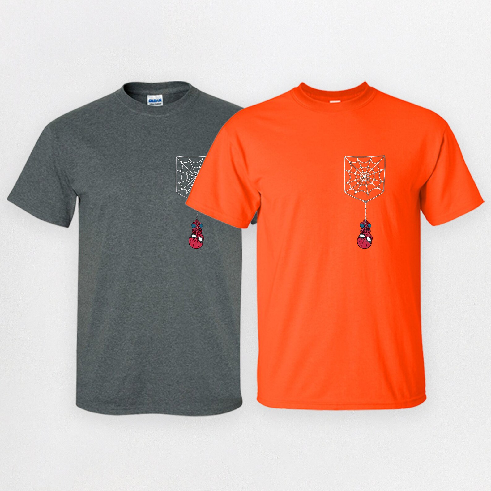 Spider-man Chibi Pocket Tshirt Marvel Disney Tee Unisex Ultra Cotton ...