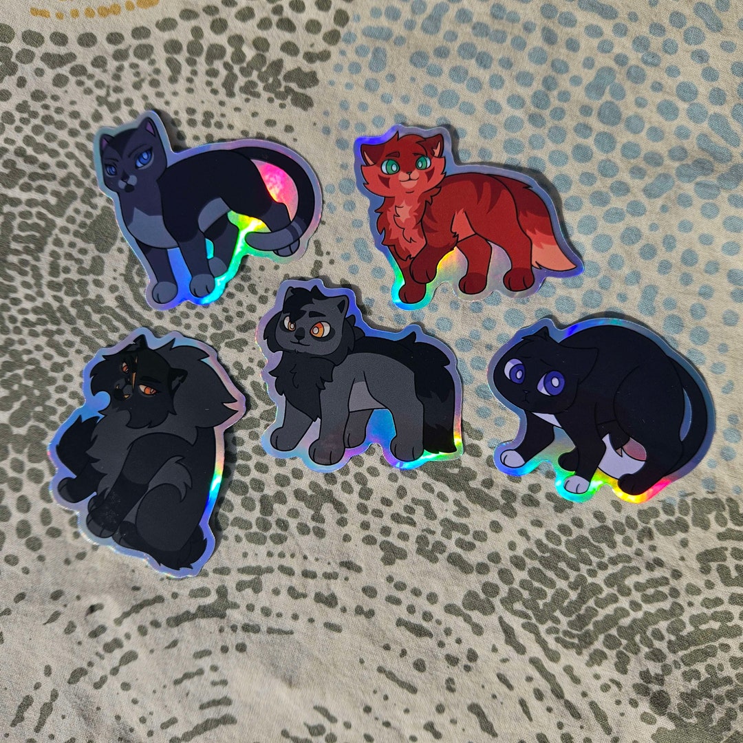 Warrior Cats Holographic Stickers Firestar, Graystripe, Ravenpaw ...