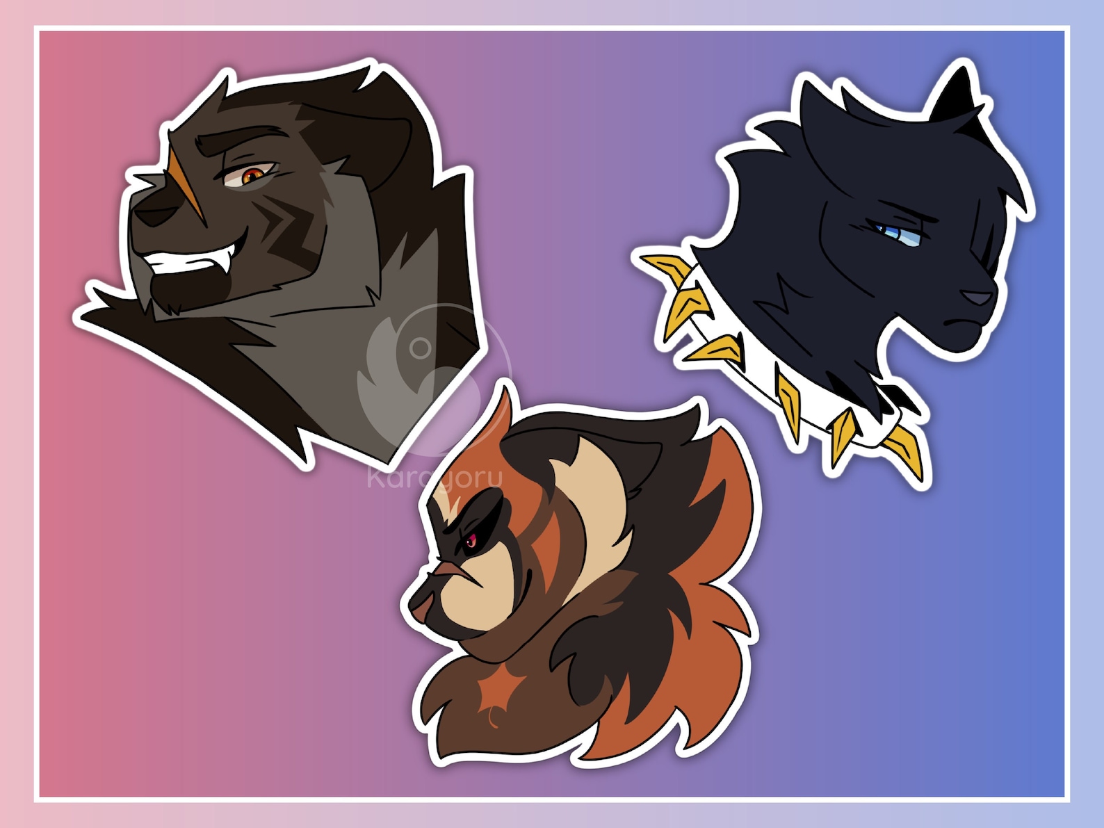 Stickers Warrior Cats Villains Tigerstar Scourge Mapleshade - Etsy