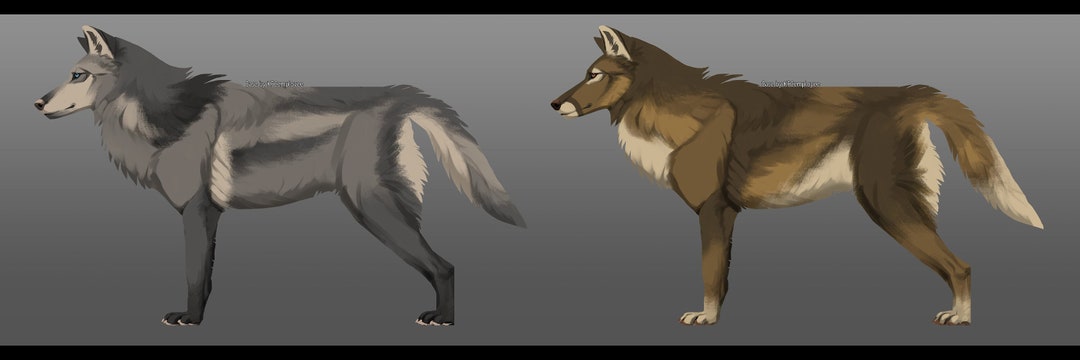Wolf Character Adoptable - Furry Fursona Design Batch - Etsy