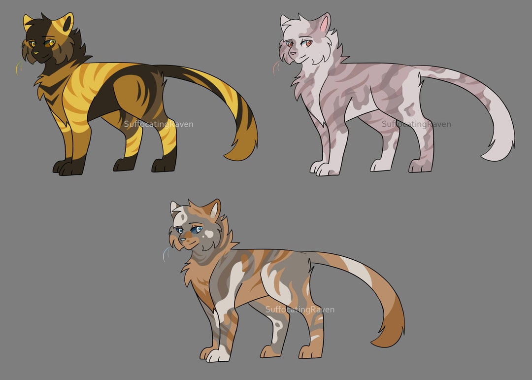 Cat Character Adoptable - Furry Fursona Design Batch - Etsy