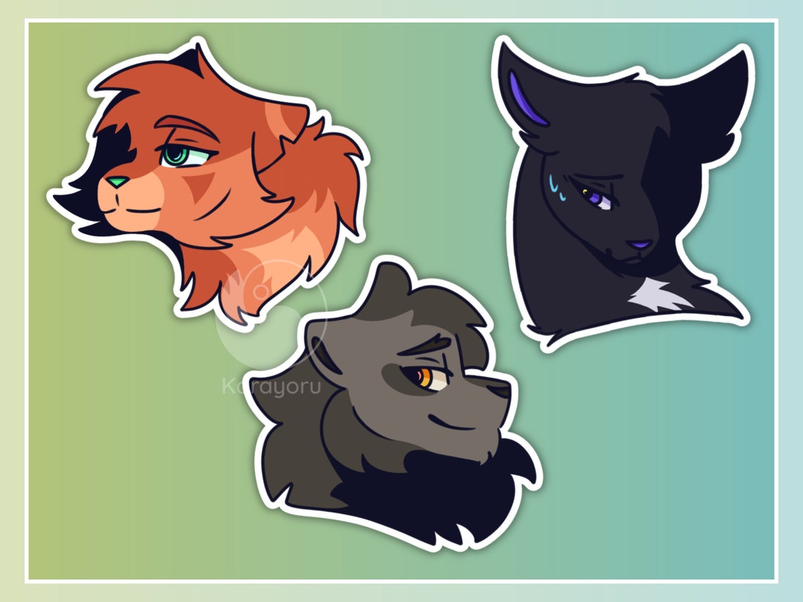 Stickers Warrior Cats Firestar Graystripe Ravenpaw Glossy - Etsy