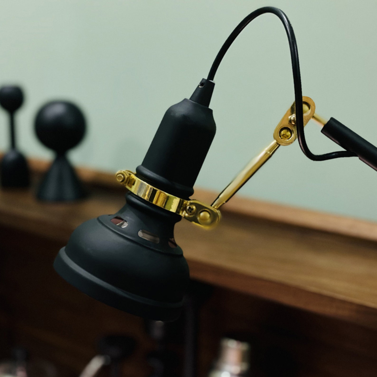 Brass Vintage Table Lamp / Living Room Bedroom Table Lamp / Adjustable ...