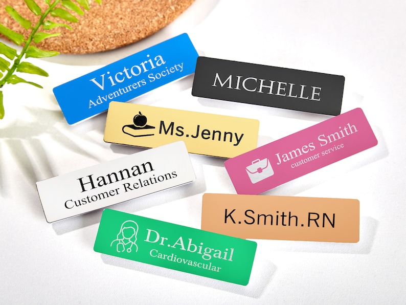 Personalized Name Badge Wearable Name Tags Name Badge With - Etsy