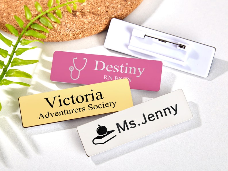 Personalized Name Badge Wearable Name Tags Name Badge With - Etsy