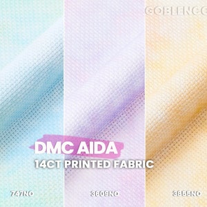 Dmc 14 Ct Printed Aida Fabric, Embroidery Fabric, %100 Cotton Cross ...