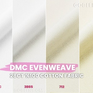 Dmc 28 Ct Evenweave Fabric, Embroidery Fabric, %100 Cotton Cross Stitch ...