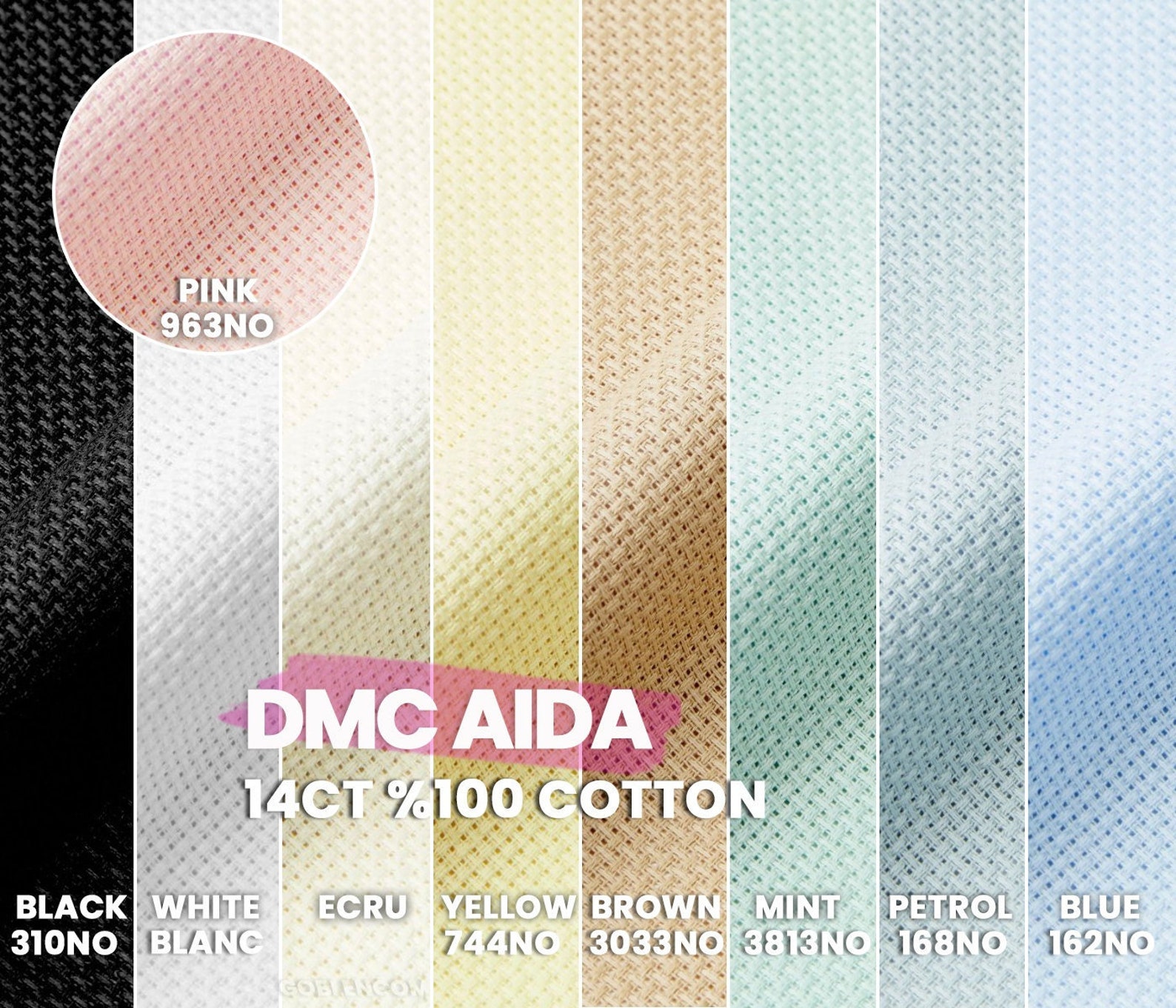 Dmc 14 Ct Aida Fabric Embroidery Fabric %100 Cotton Cross - Etsy