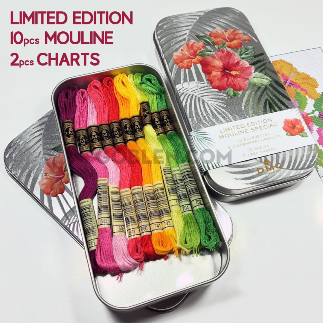 Dmc Floss Set Limited Edition Mouline Special Set Metal Box - Etsy