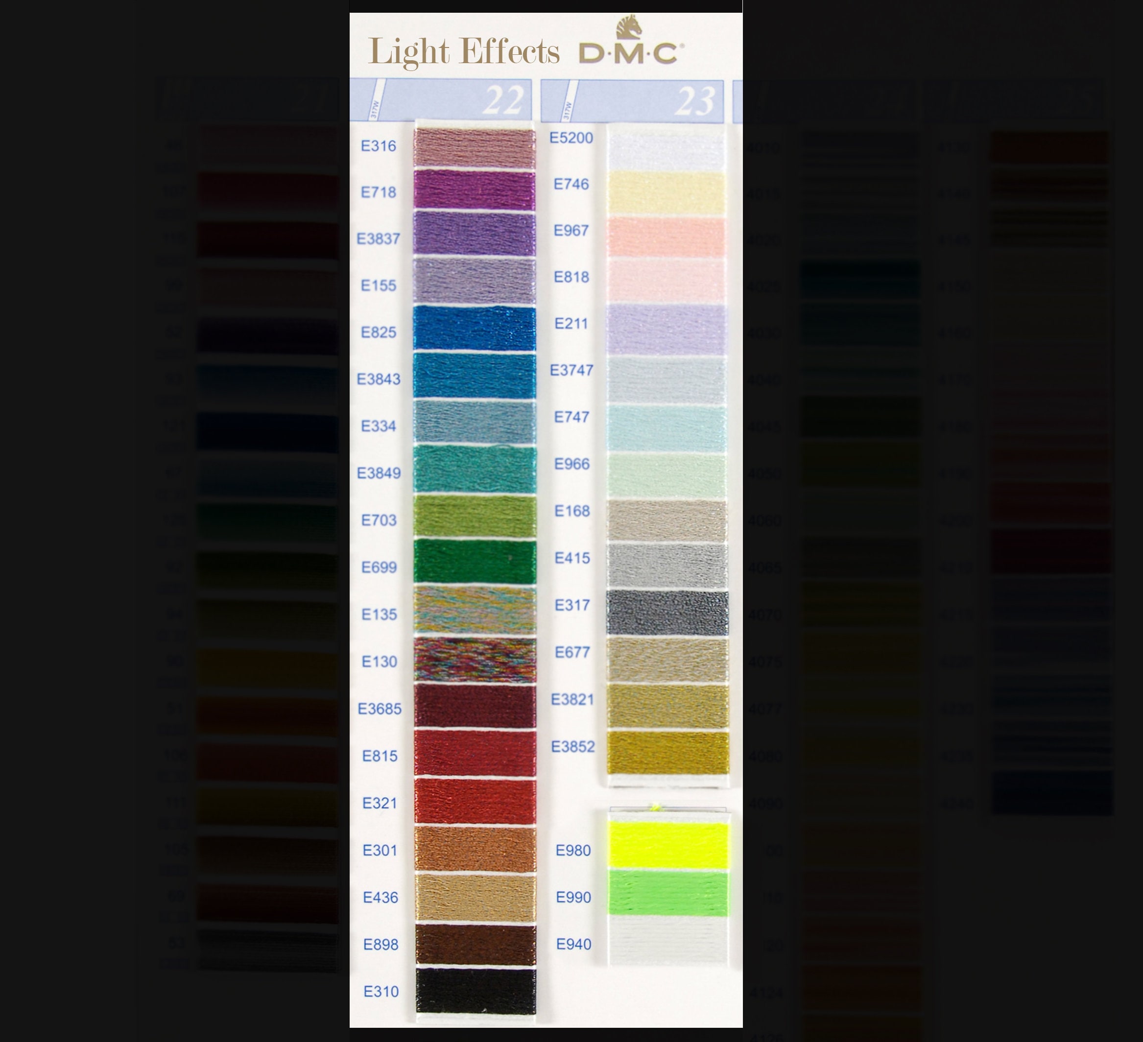 DMC Light Effects Thread, Pearlescent Embroidery Floss, Silvery Thread ...