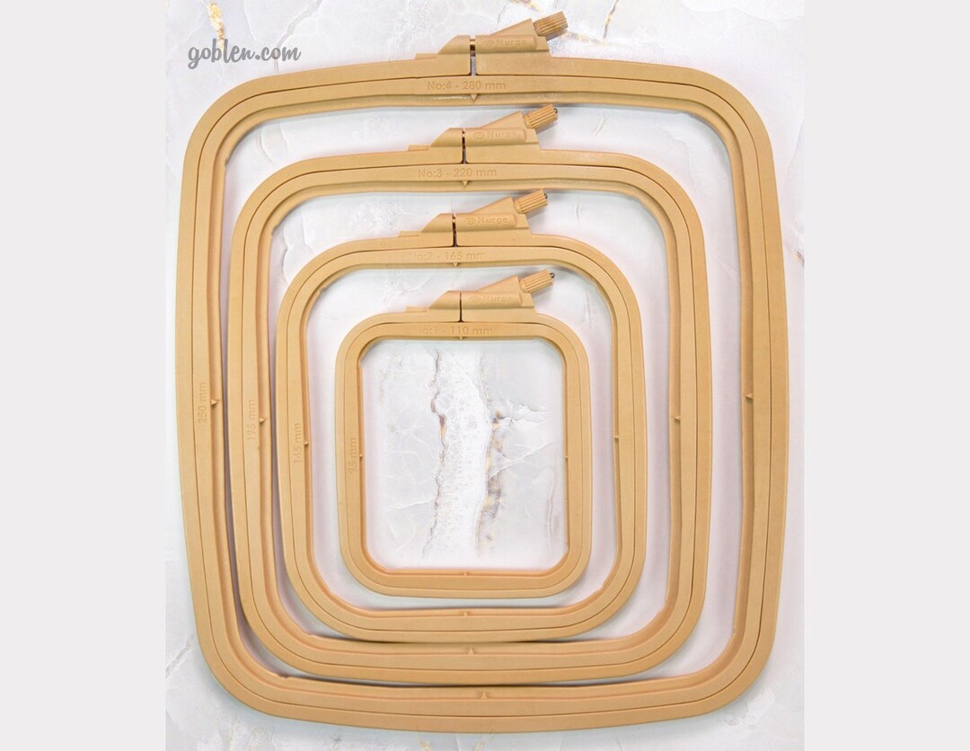 Square Hoop, Embroidery Hoop, Beige, 4 Length Options, Cross Stitch ...