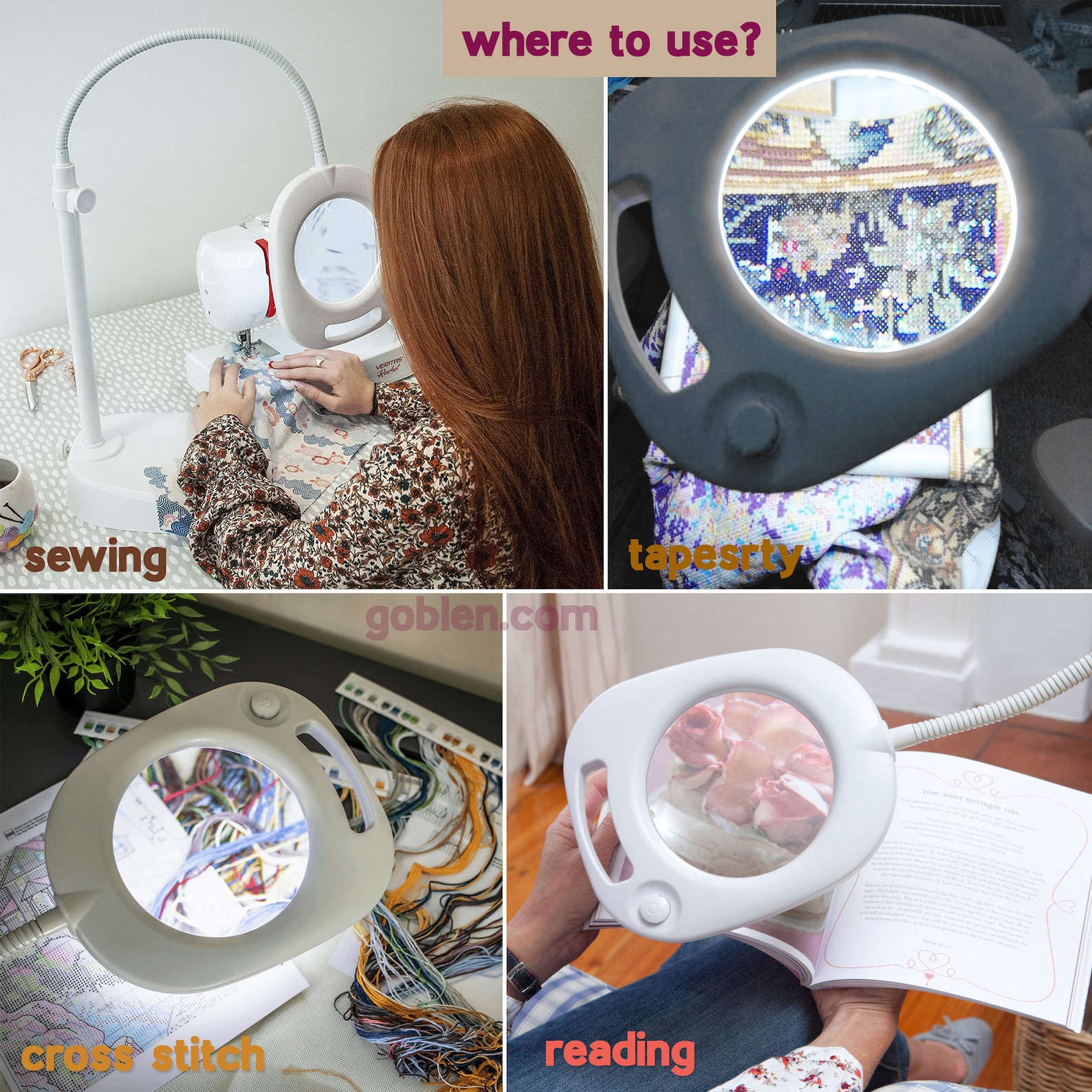 Magnifying Glass LED Lamp With Accessories Purelite 4 in 1 - Etsy