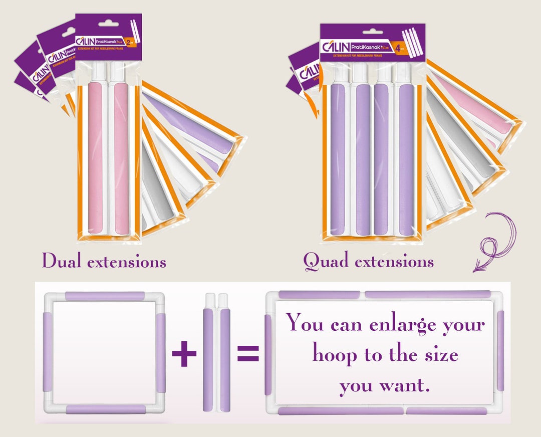 Extension Rod for Snap Frame, Plastic Embroidery Hoop Extension Kit ...
