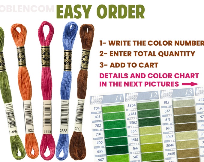 DMC Floss Thread, Pick Your Color, DMC Mouline Stranded Cotton Thread ...