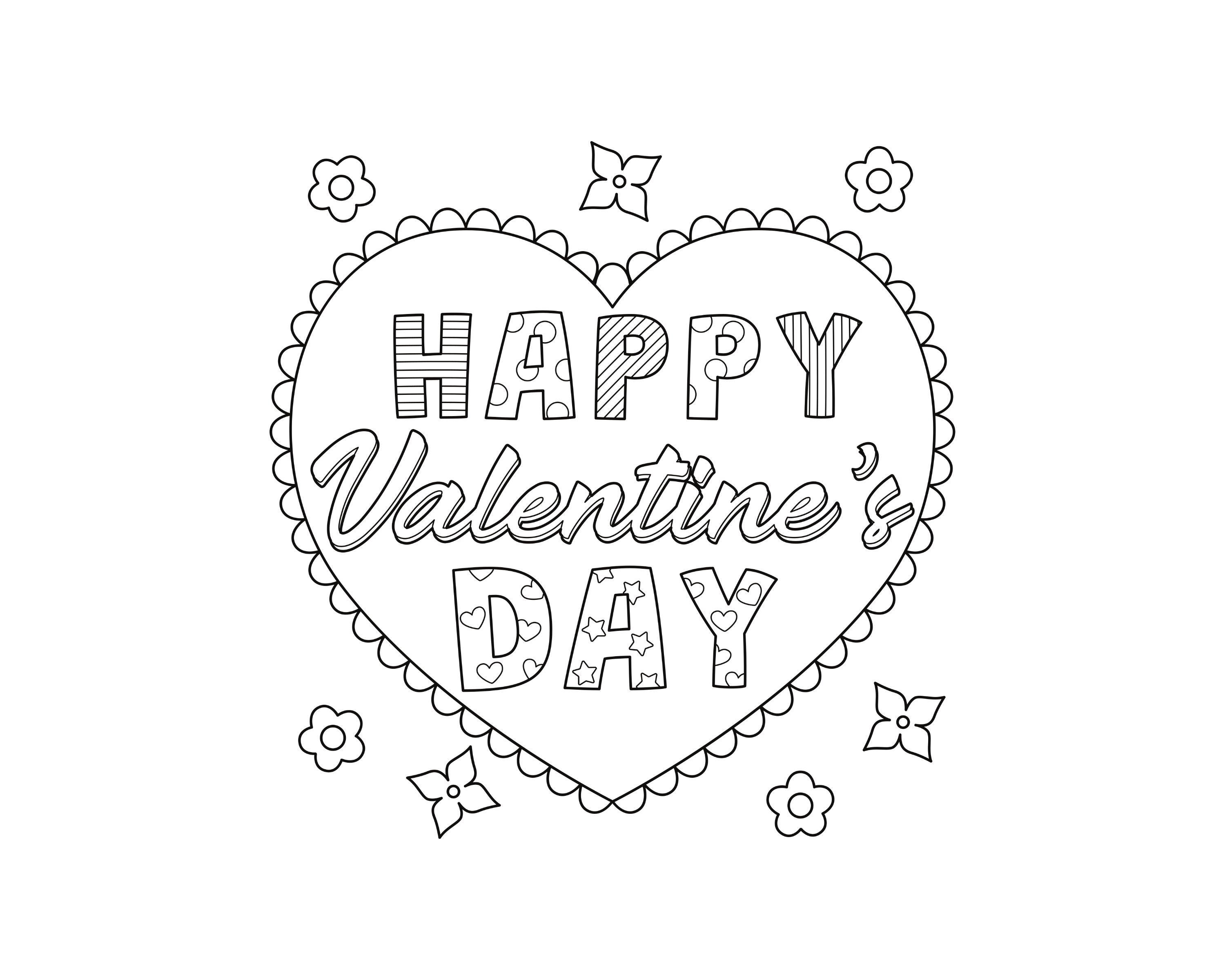 Valentine's Day Coloring Pages. 30 Instant Download Pages. - Etsy