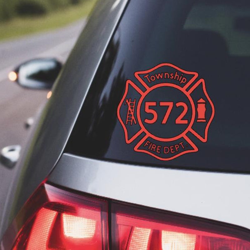 Fire Dept Decal - Etsy