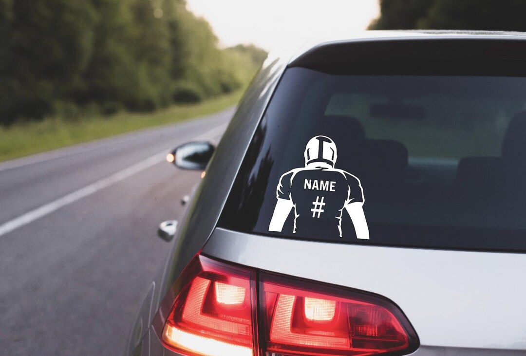 Football, Football Decal, Custom Football Decal, Custom Football Car ...