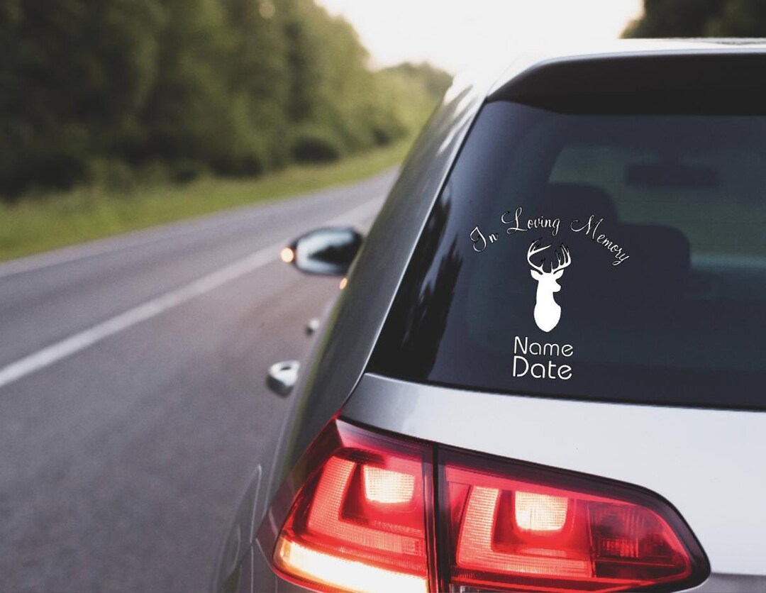 Personalized in Loving Memory Buck Decal: Deer Memorial Car Decal - Etsy