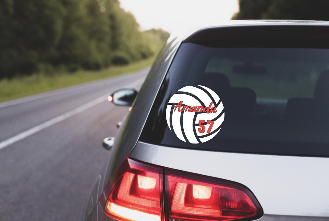 Volleyball, Volleyball Decal, Custom Volleyball Decal, Custom ...