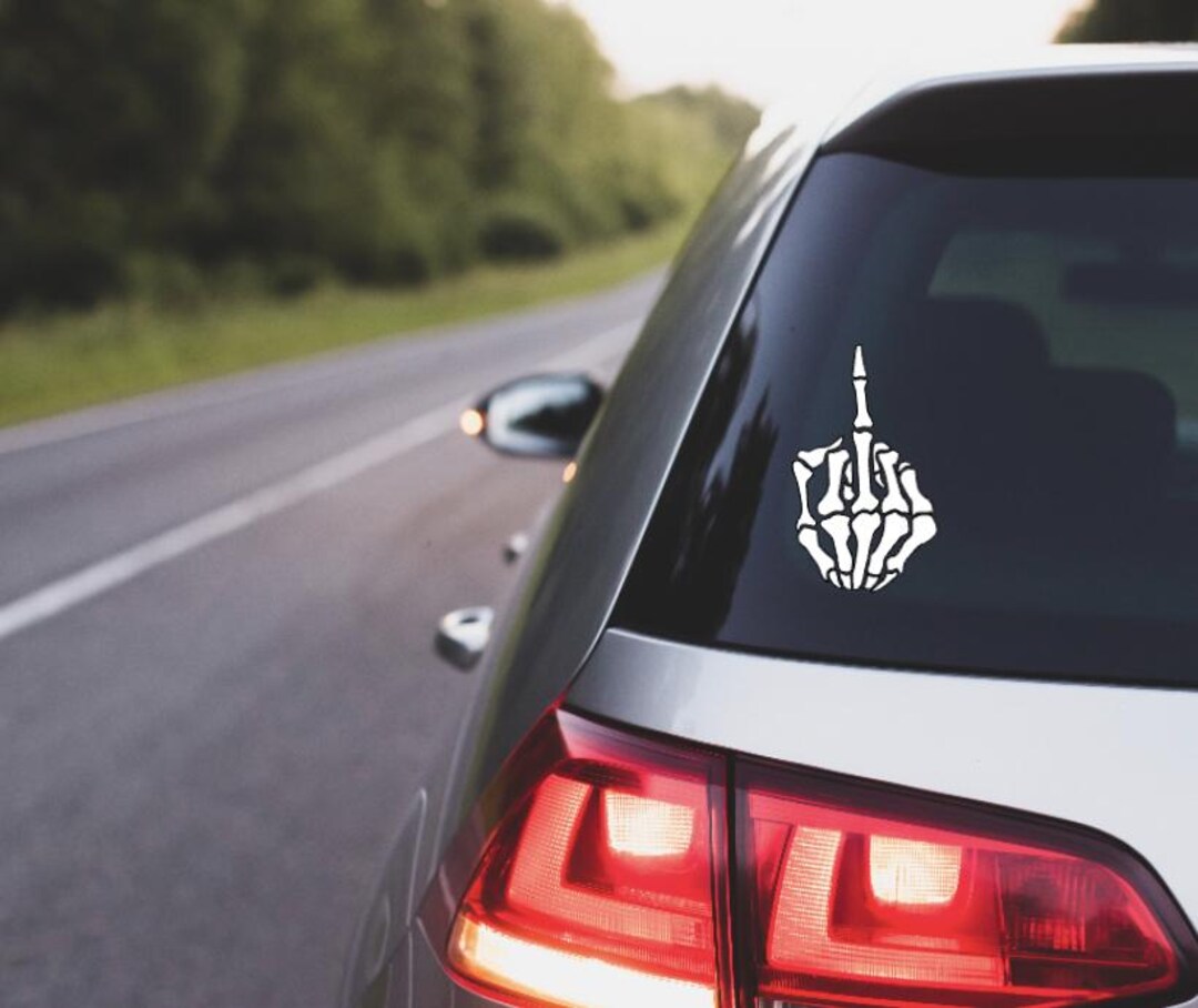 Middle Finger Skeleton, Middle Finger Skeleton Decal, Middle Finger ...