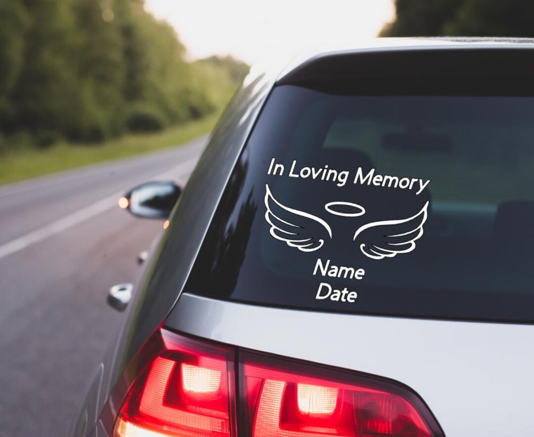 Personalized in Loving Memory Car Decal: Memorial Vinyl Decal - Etsy