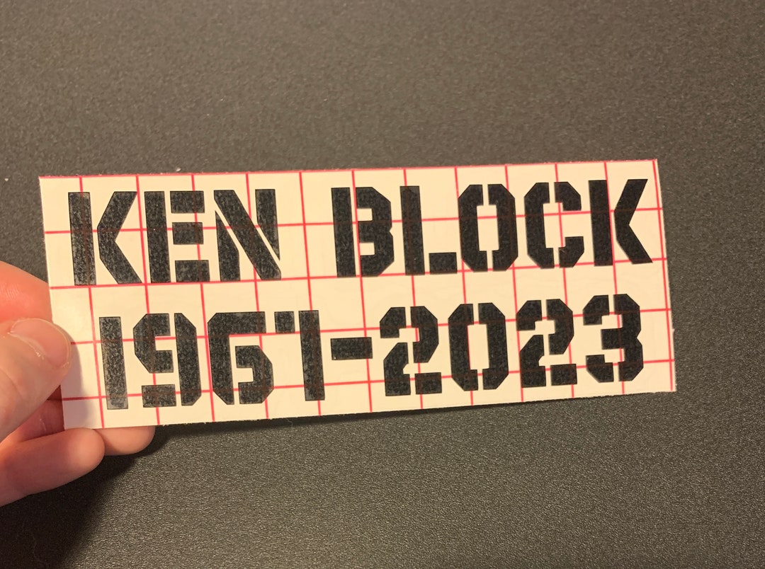 Ken Block Tribute Decal, Ken Block Memorial Decal, Ken Block Laptop ...