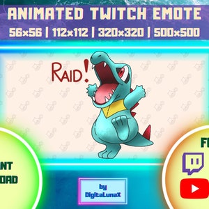Funny Animated Twitch Emote Raid Animated Emote - Etsy