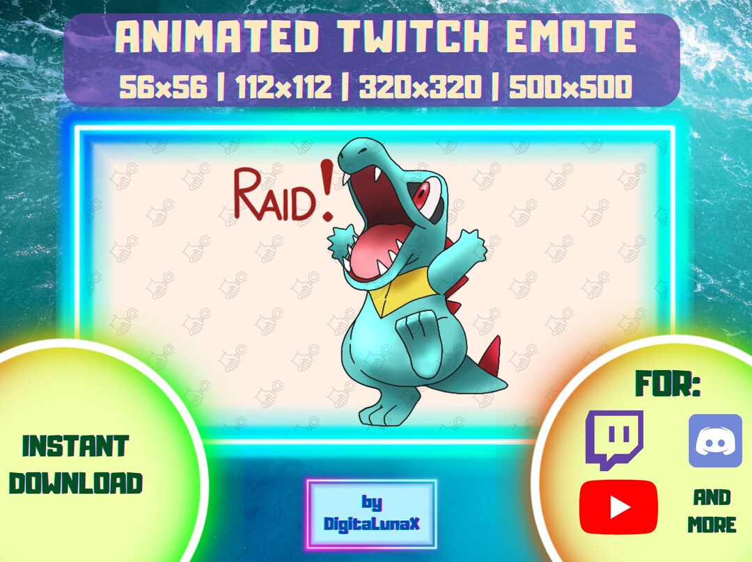 Funny Animated Twitch Emote Raid Animated Emote - Etsy