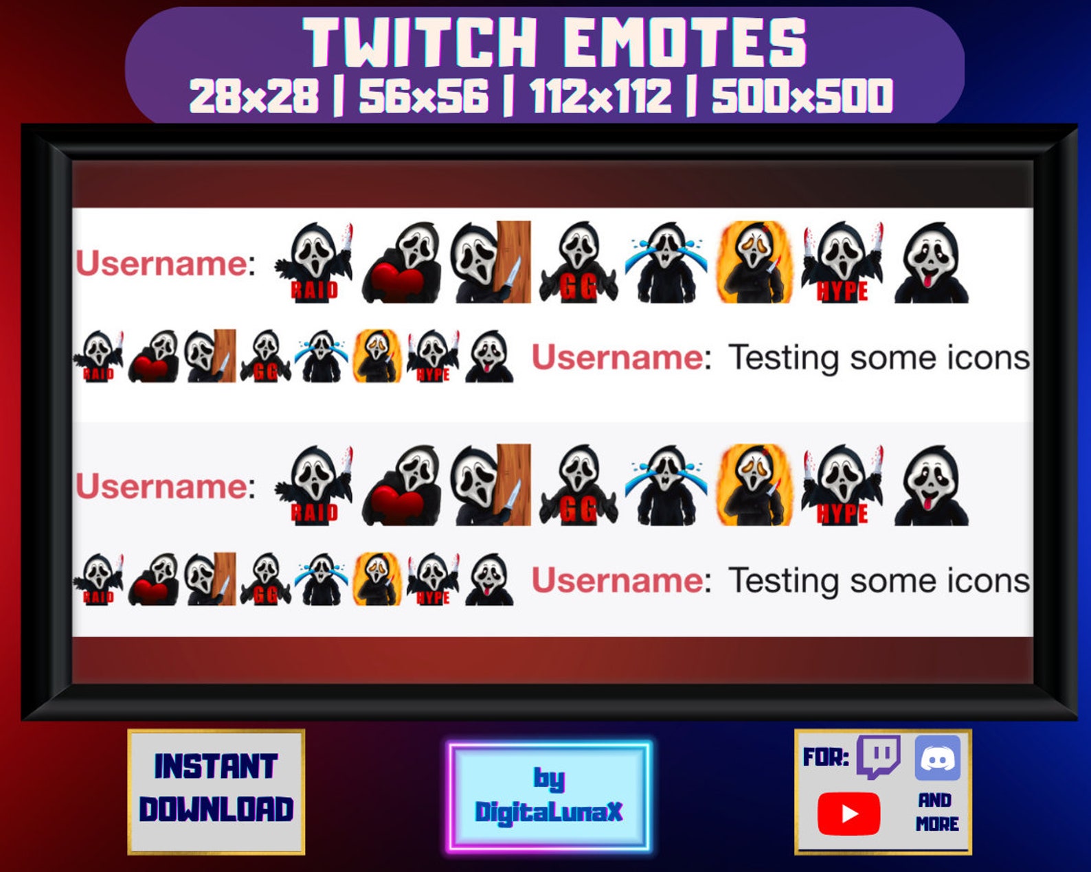 Funny Twitch Emotes Ghost Face Emotes Dbd Twitch Emotes - Etsy